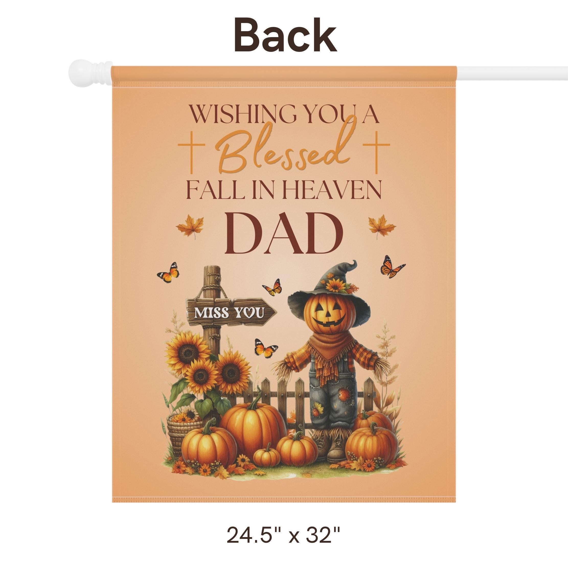 Blessed Fall in Heaven Personalized Memorial Garden Flag, Custom ...