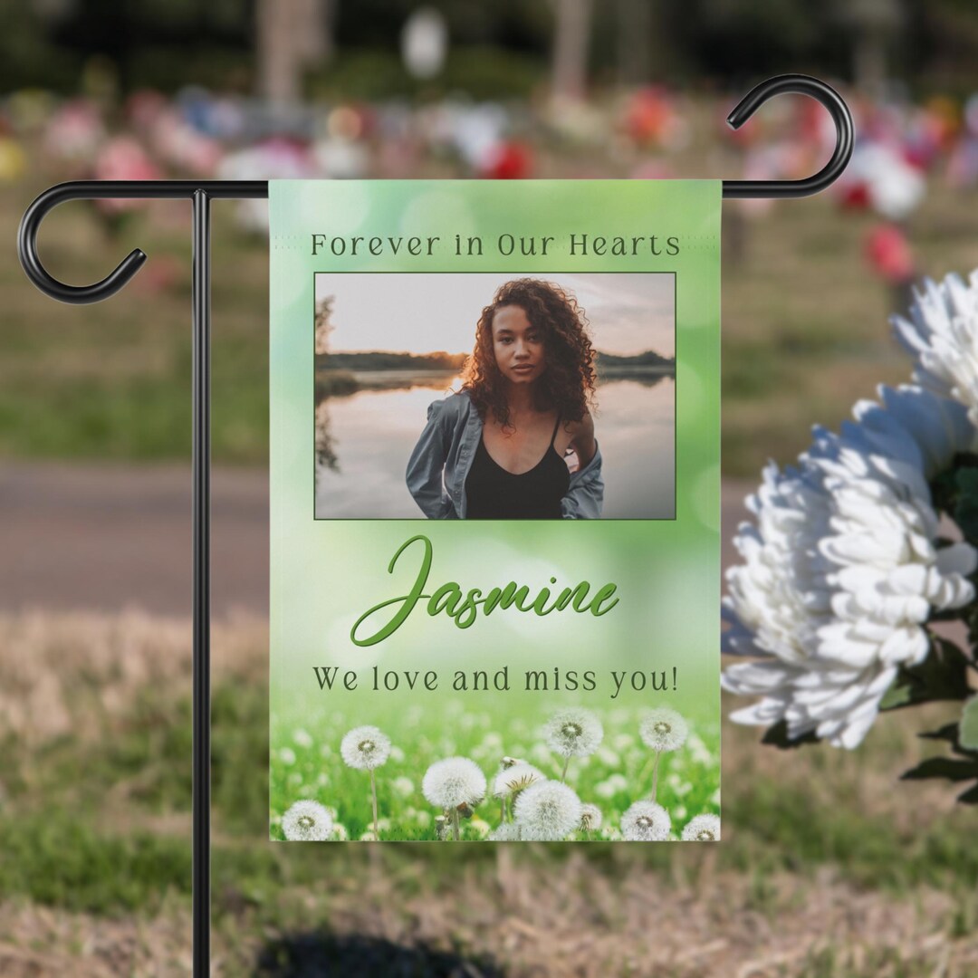 Personalized Spring Memorial Garden Flag, Dandelion Wishes Custom ...
