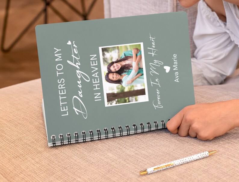 Personalized Photo Grief Journal, Loss of Daughter Memorial Gift ...