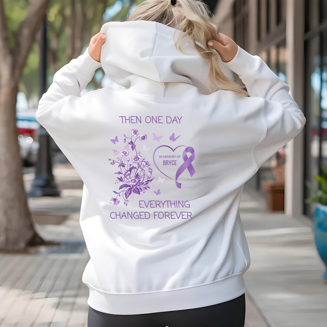 Personalized Overdose Awareness Hoodie, in Memory of T-shirt, Purple ...