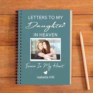 Personalized Photo Grief Journal, Loss of Daughter Memorial Gift ...
