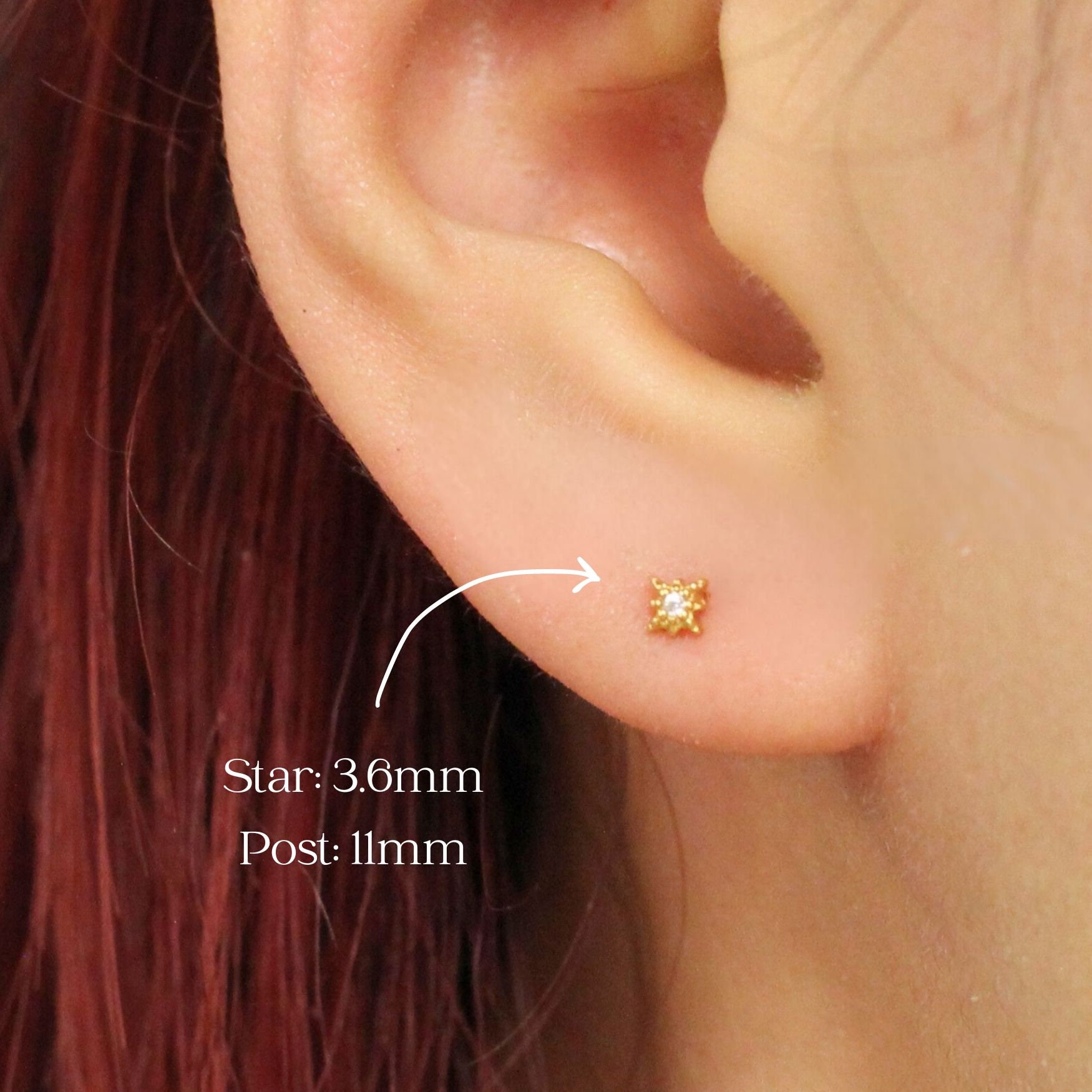 Tiny Star Stud, Gold or Silver, Small Star Earrings, Celestial Jewelry ...