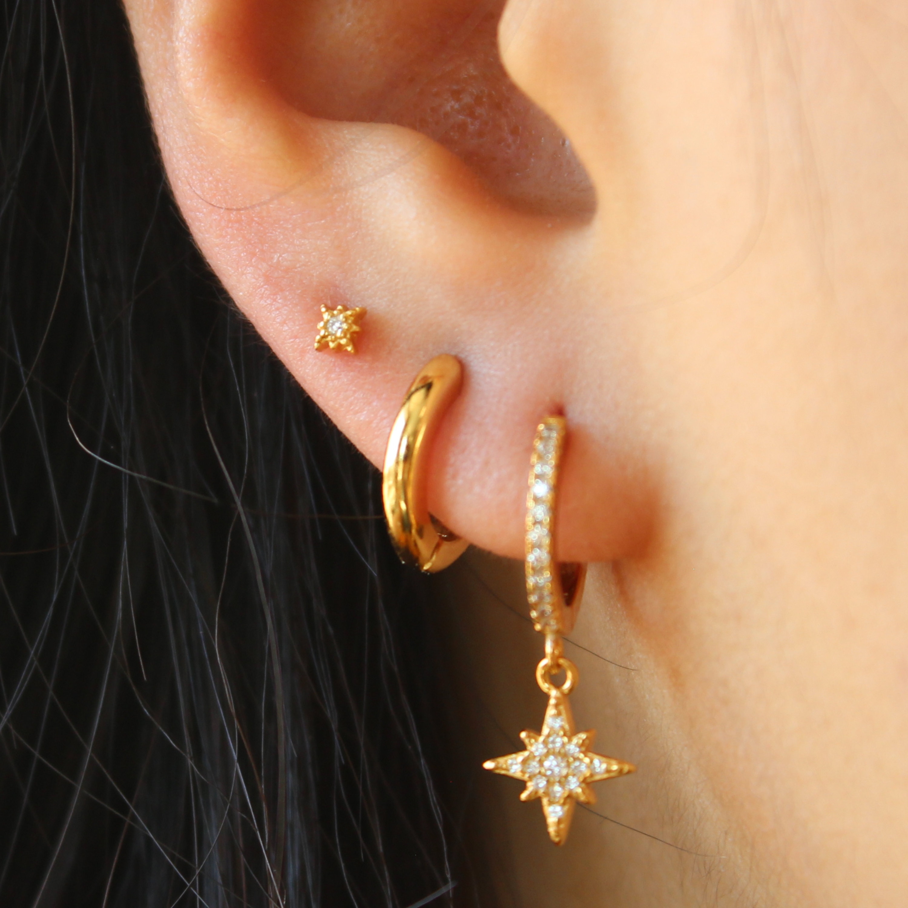 Tiny Star Stud, Gold or Silver, Small Star Earrings, Celestial Jewelry ...