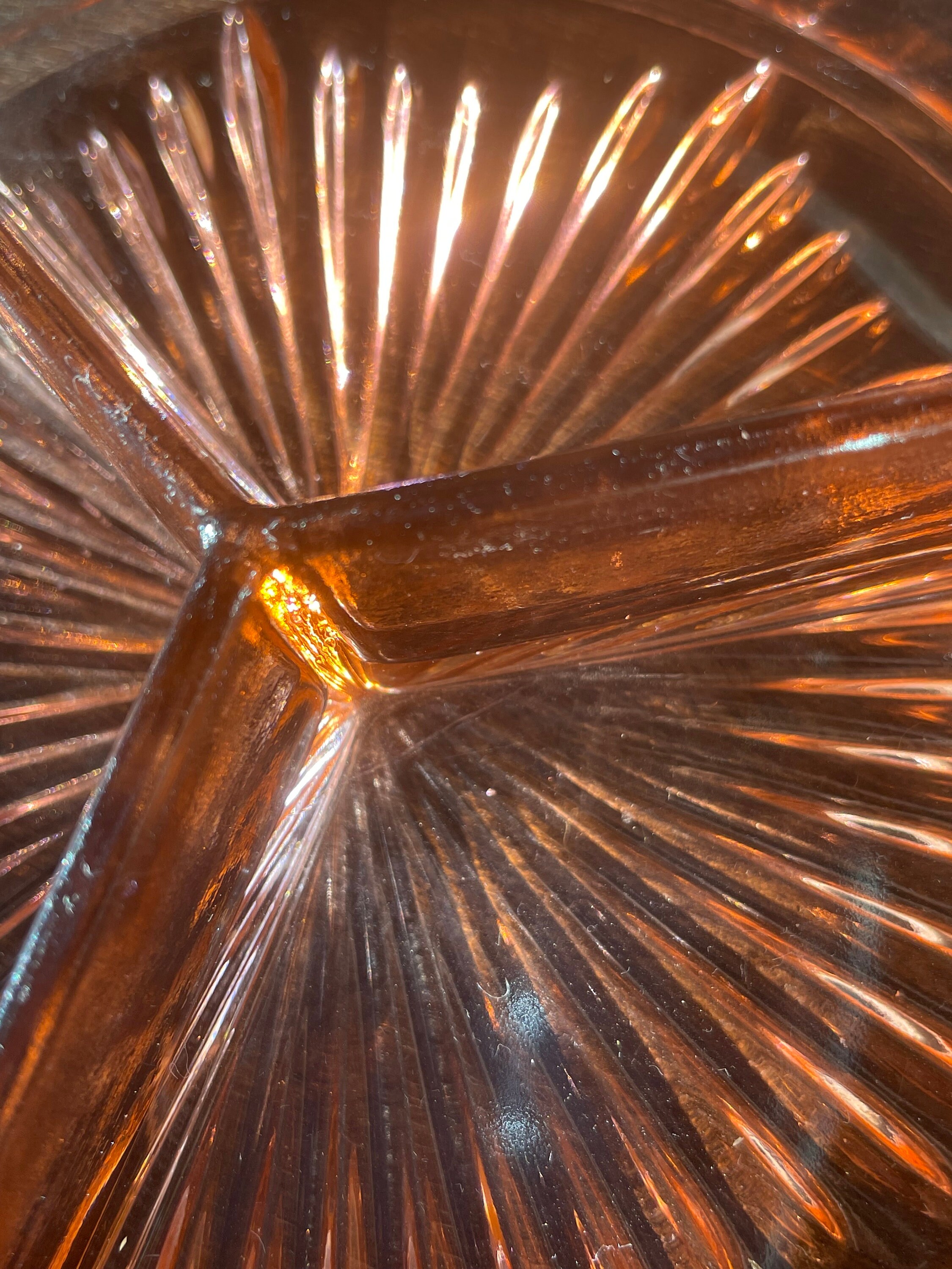 Vintage Pink Depression Glass Divided Candy Dish Basket - Etsy