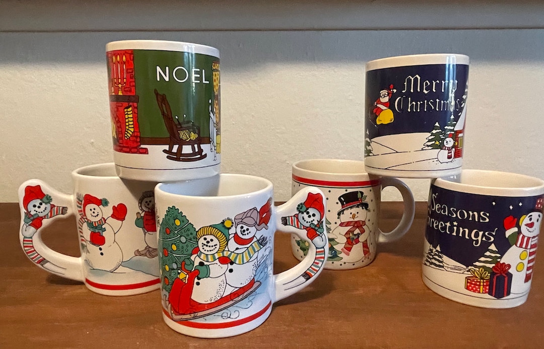 Vintage Holiday Christmas Coffee Mugs | Vintage Holiday | Coffee Cup ...