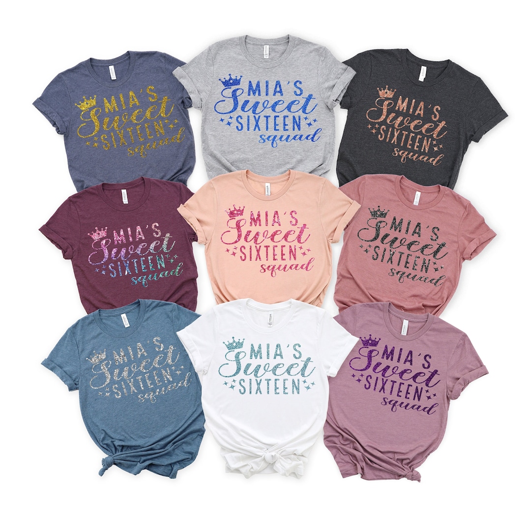 Custom Sweet Sixteen Shirt, Sweet 16 Shirt, Sweet 16 Birthday Shirt ...