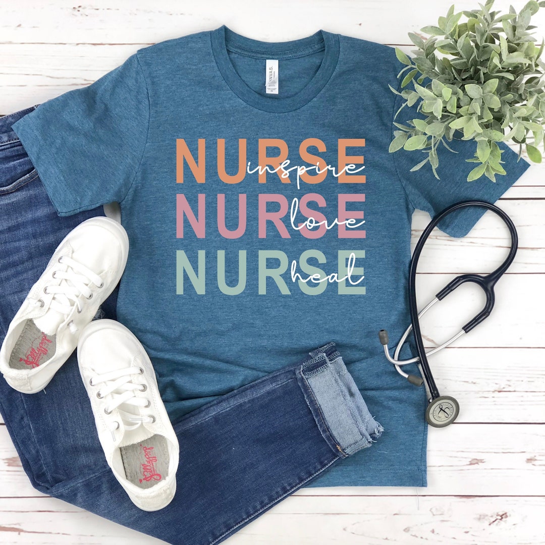 Nurse Love Inspire Heal Shirt, Nursing Shirt, Nurse Week Shirt, Nursing ...