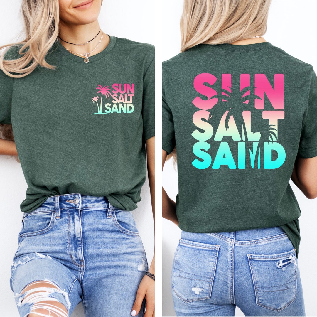 Sun Sand Salt Beach Shirt, Retro Comfort Colors Shirt, Trendy Beach ...