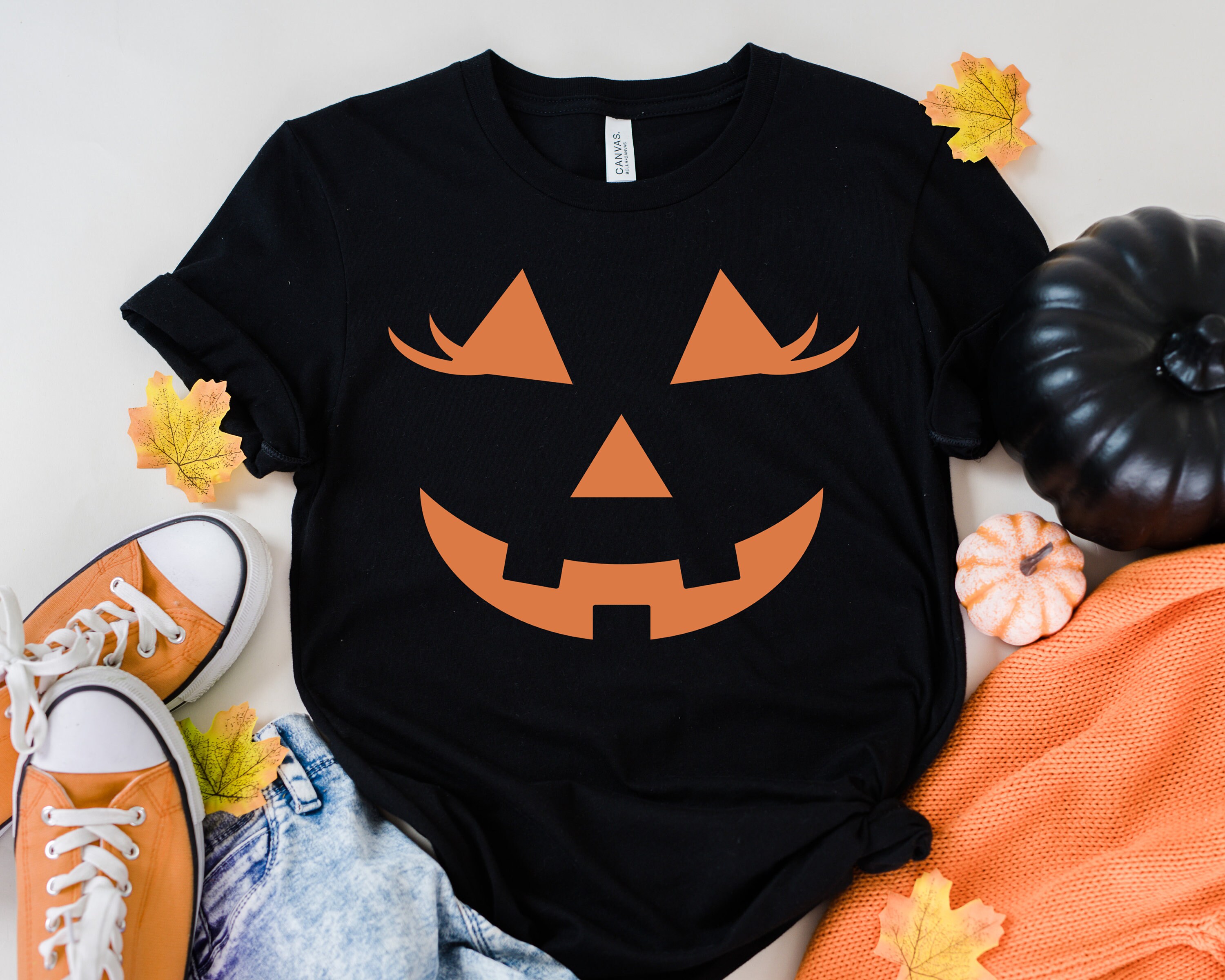 Unisex Halloween Face Shirt Jack-o-lantern Shirt Women's - Etsy