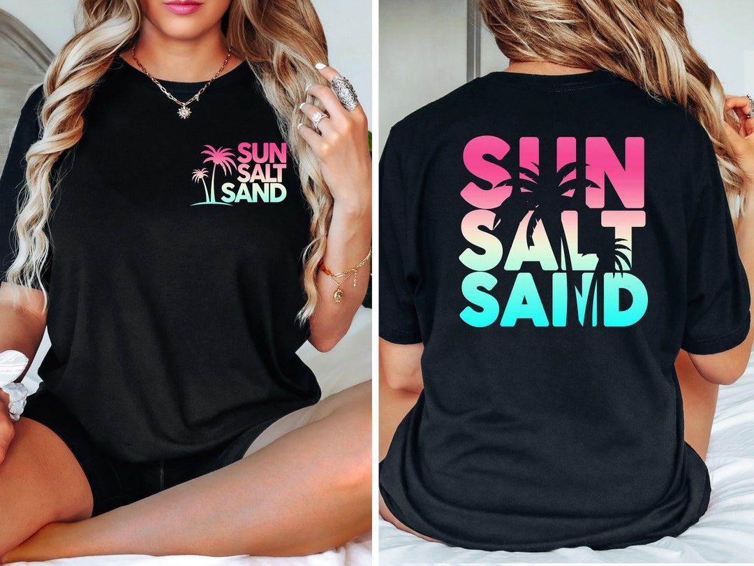Sun Sand Salt Beach Shirt, Retro, Trendy Beach Shirts for Women, Summer ...