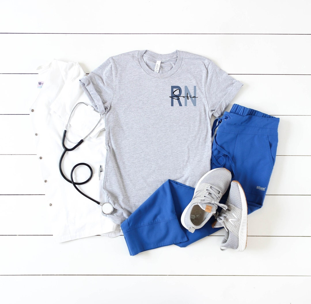 Registered Nurse Shirts Pocket, RN Shirts, Heart RN Tshirt, Nursing ...
