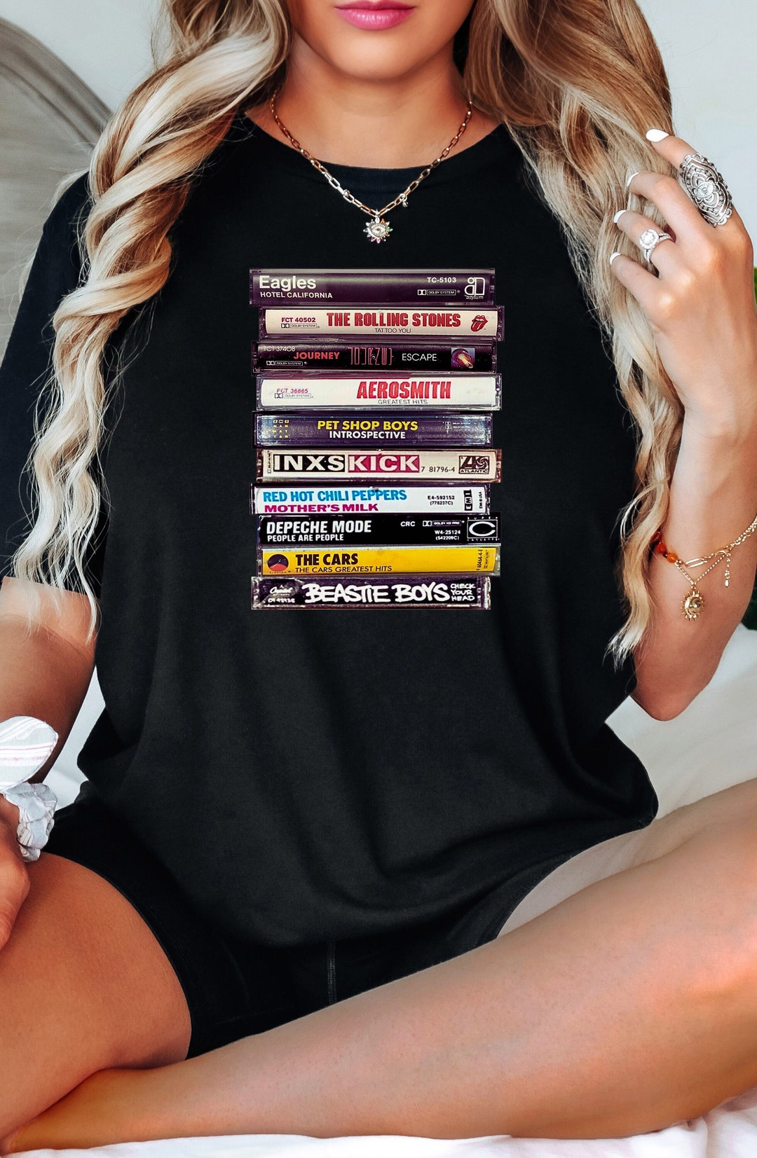 80's Rock Cassette Shirt Gift for Music Lover, Vintage Music Band ...