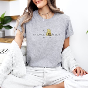 Mama Pooh Bear Shirt, Winnie the Pooh Mama Shirt, Cute Mom T Shirt ...