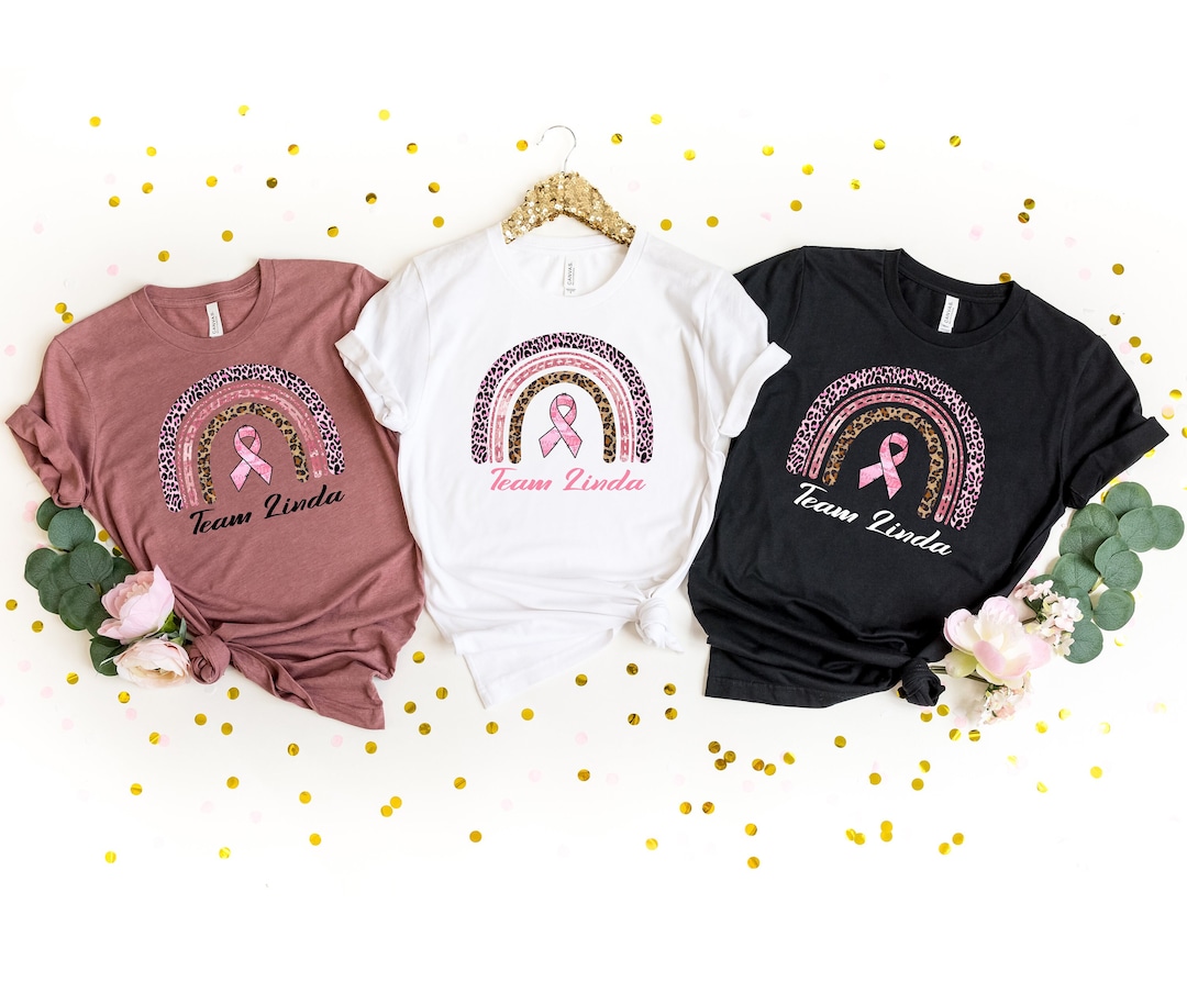 Personalized Team Cancer Shirt, Cancer Support Team Shirt, Breast ...