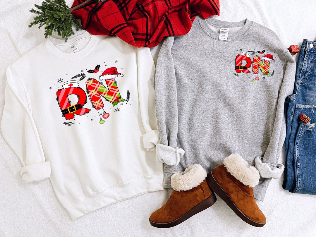 Nurse Christmas Sweatshirt, Christmas Nurse Sweatshirts, Holiday Nurse ...