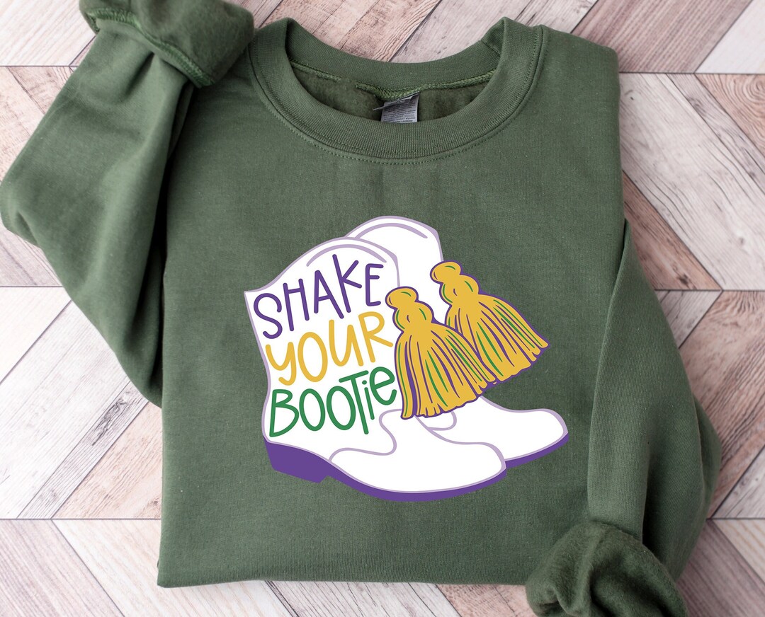Girls Mardi Gras T-shirt, Shake Your Bootie,mardi Gras Shirts for Woman ...