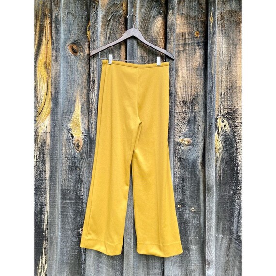 VINTAGE IGLWU 60s mustard yellow high rise flared pan… - Gem