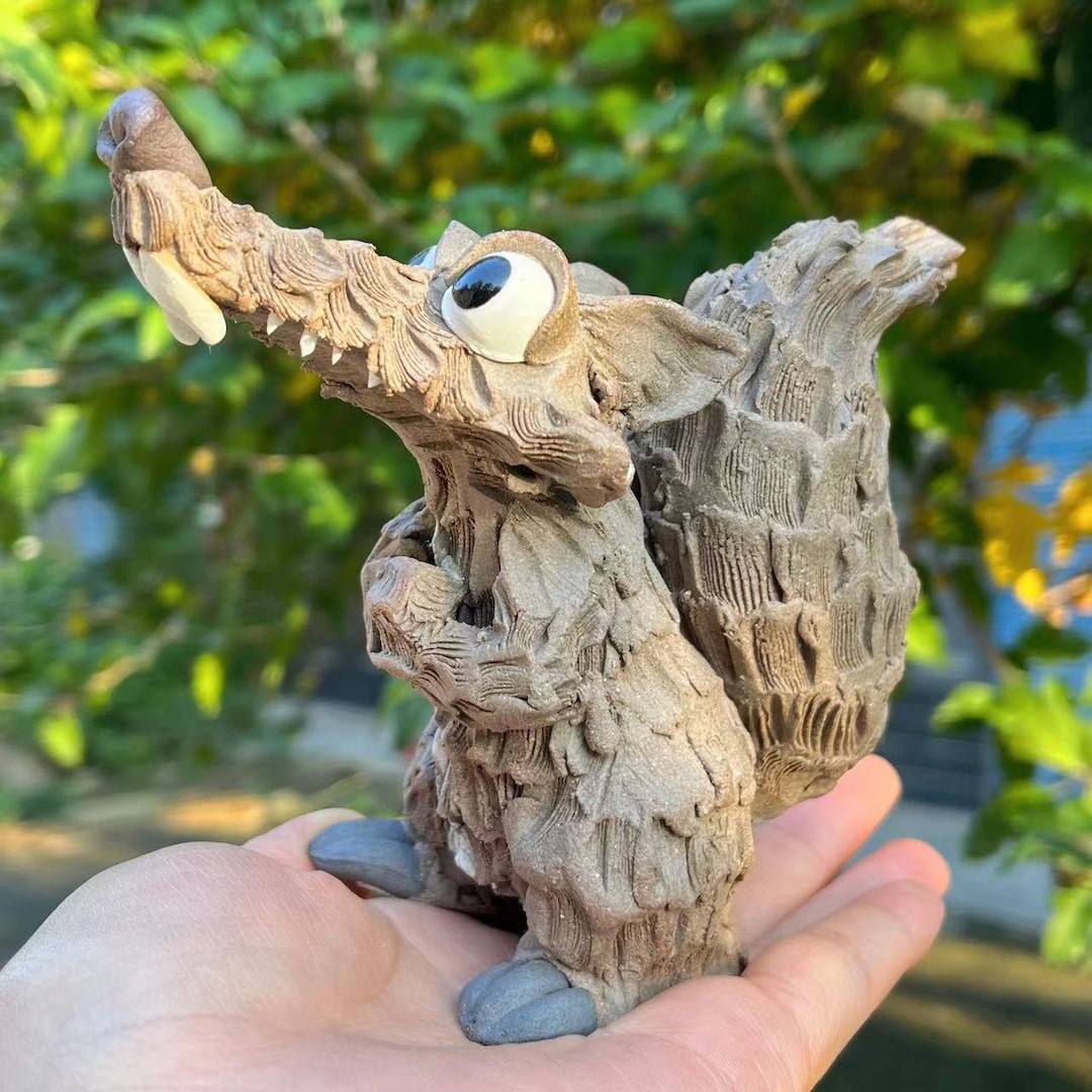 Lifelike Clay Pottery Squirrel Figurine, Handmade Ceramic Tea Pet, Made ...