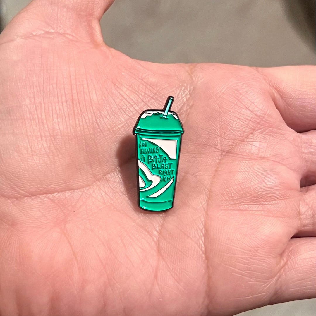 Baja Blast Enamel Pin Soda Taco Bell Beverage Metal Pin Mexican Fast ...