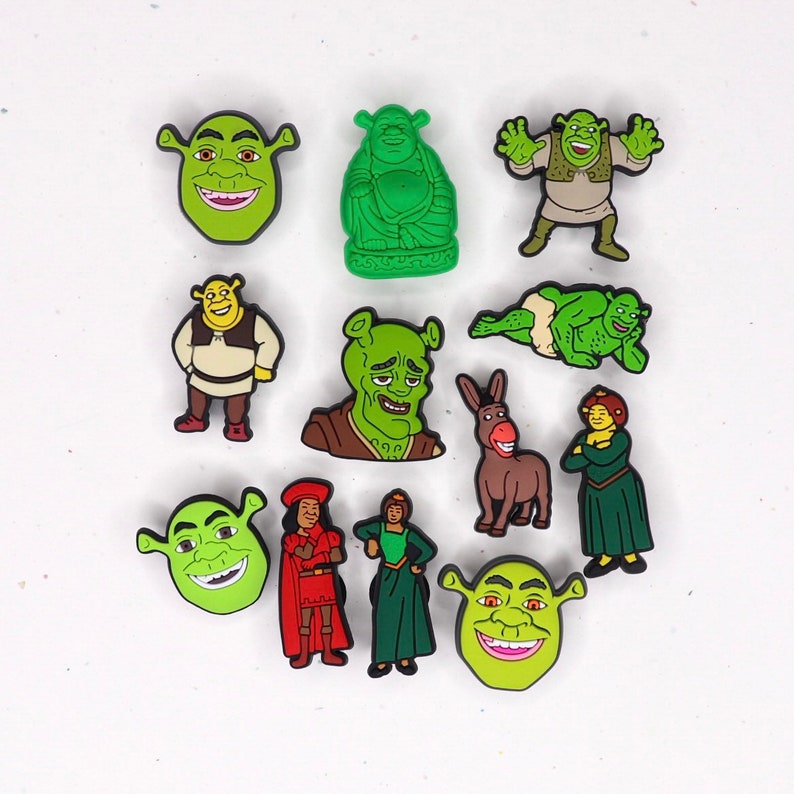 Shrek and Fiona Crocs Charms Ogre Donkey Cartoon 2000's - Etsy