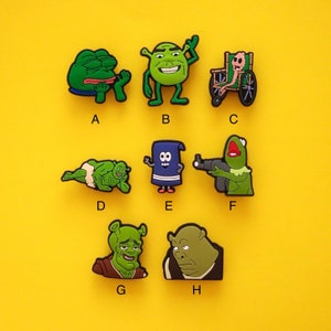 Pepe Frog Crocs Charms Ogre Shrek Shoe Charms Funny Adult - Etsy