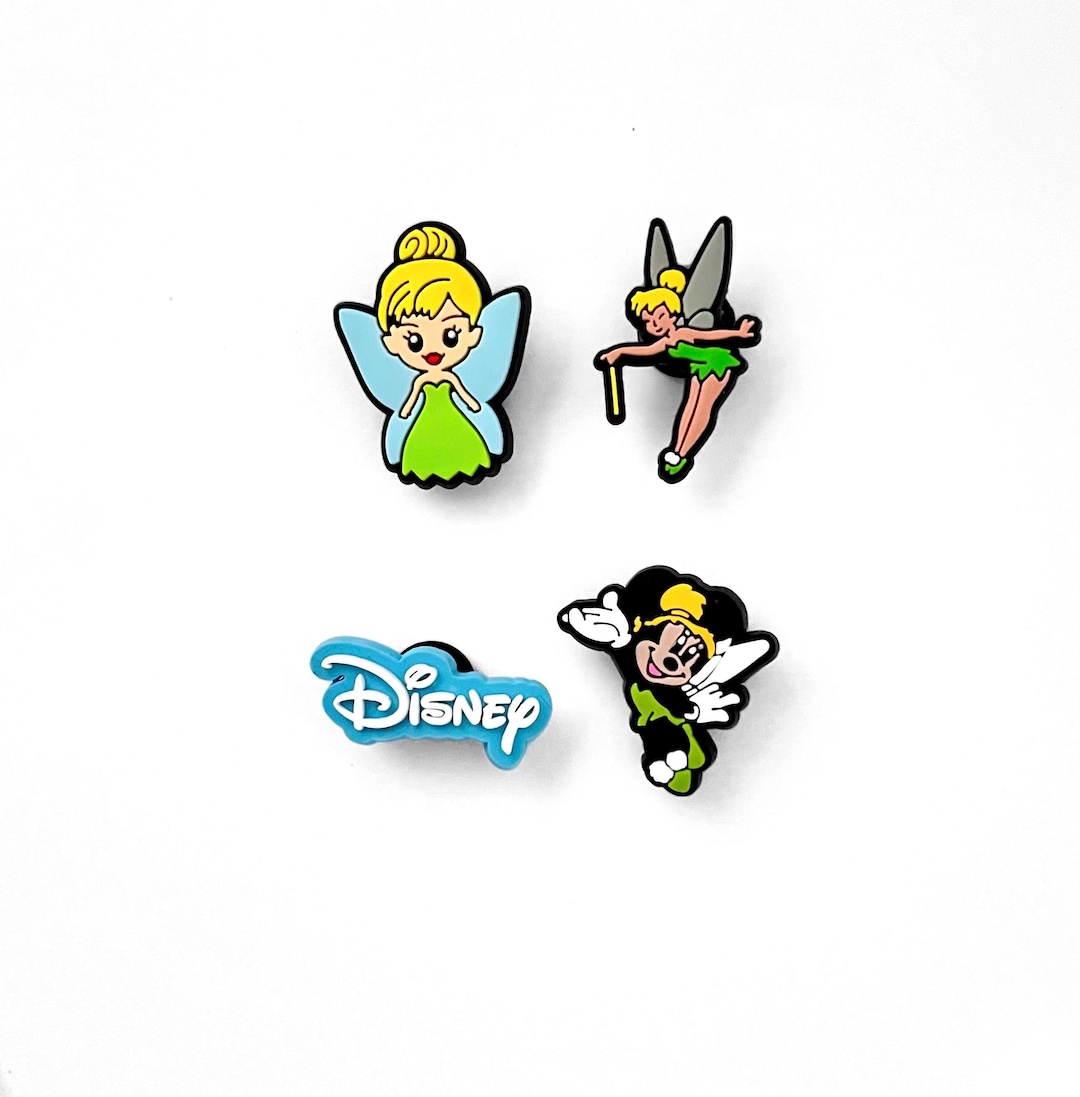 Tinkerbell Fairy Clog Charms - Disney Pixie Minnie Mouse Wand Shoe ...