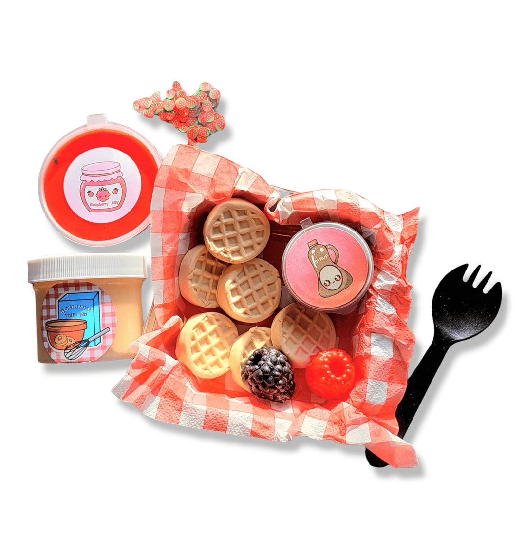 Mini Waffle DIY Handmade Slime Kit Berry Scented Fidget Toy - Etsy