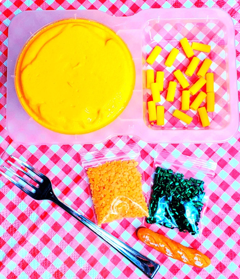 Loaded Mac N Cheese DIY Slime Kit, Buttercream Scented Sensory Fidget ...