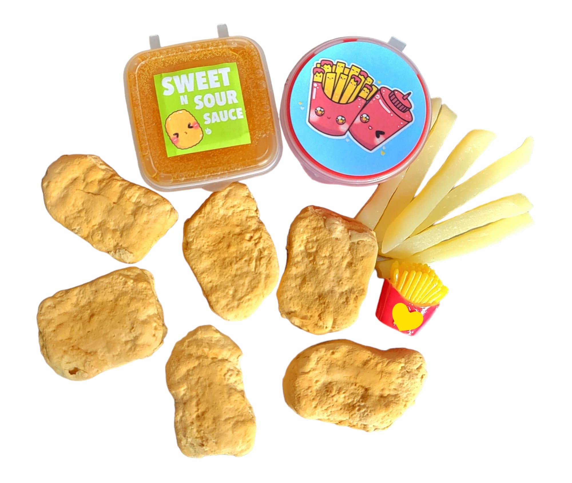 Chicken Nugget Scented Handmade Slime Kit DIY Clear Butter Texture ...