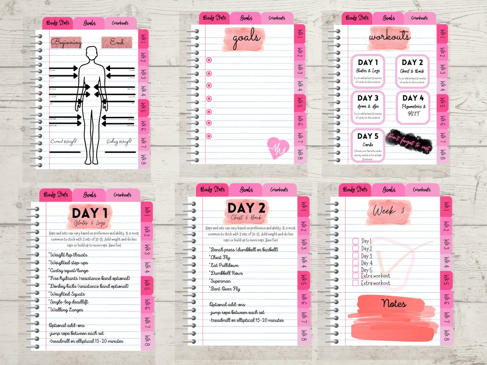 Digital Fitness Planner | Goodnotes Fitness Planner | Digital Fitness ...