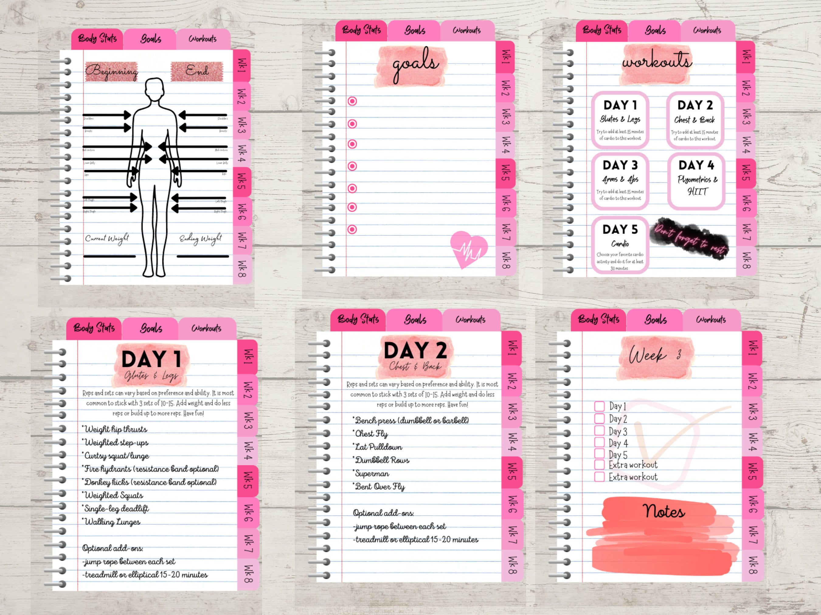Digital Fitness Planner | Goodnotes Fitness Planner | Digital Fitness ...