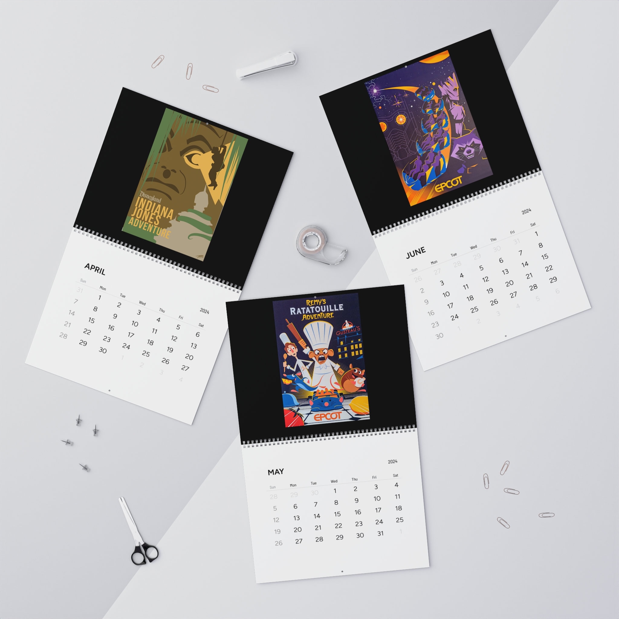 My Favorite Theme Park Ride Posters Disney Parks Wall Calendar - Etsy