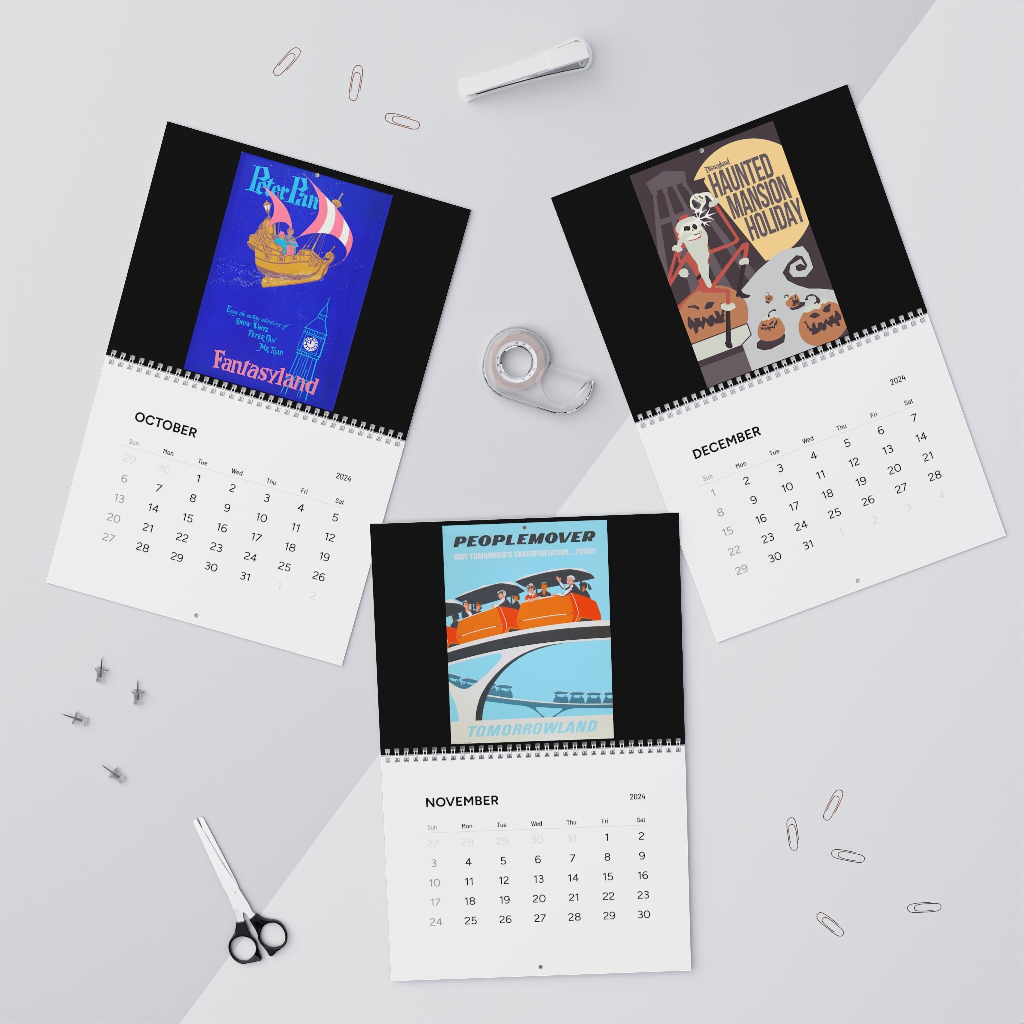 My Favorite Theme Park Ride Posters Disney Parks Wall Calendar - Etsy