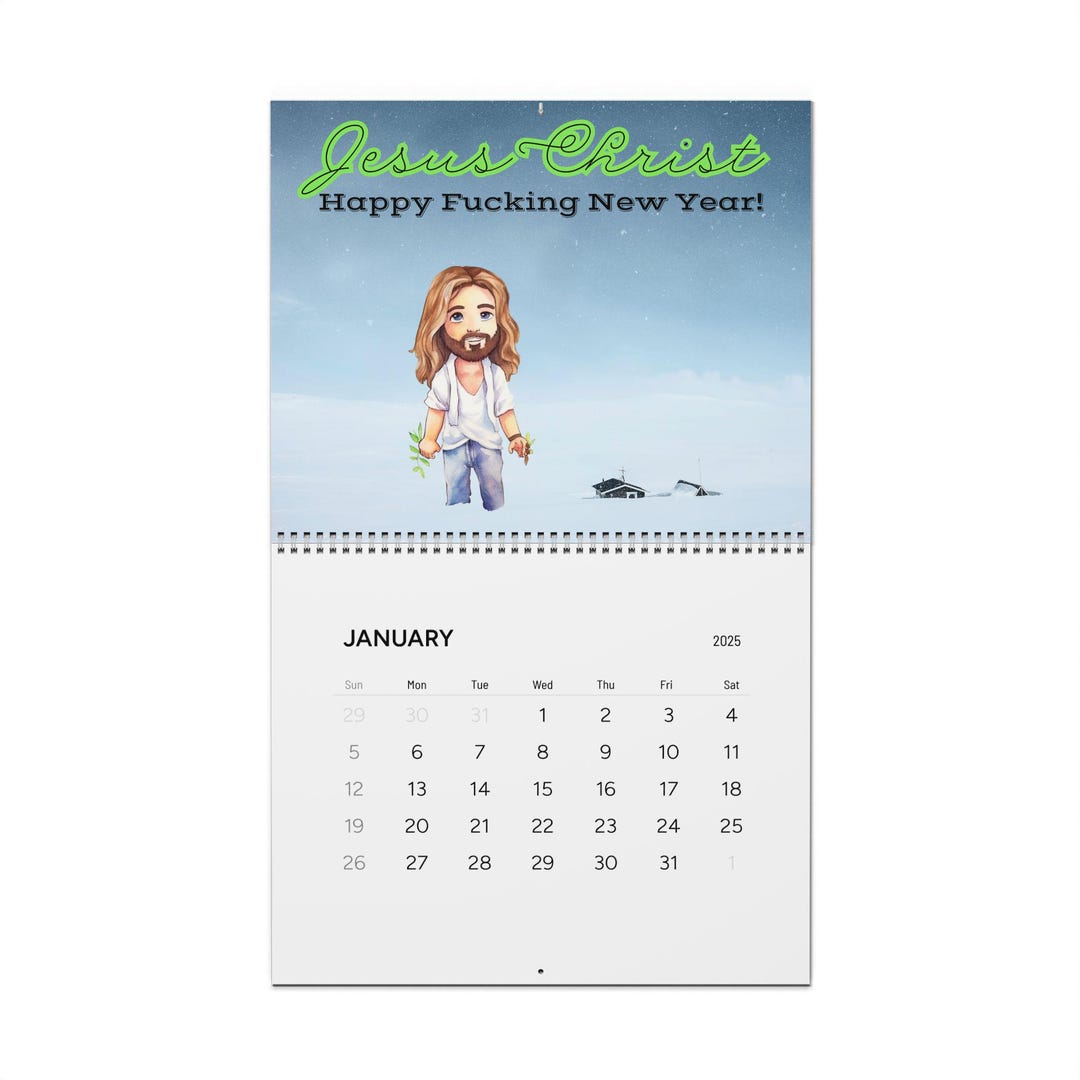 Funny Adult Jesus Joke Calendar, Wall Calendar 2025, 12 Months of ...