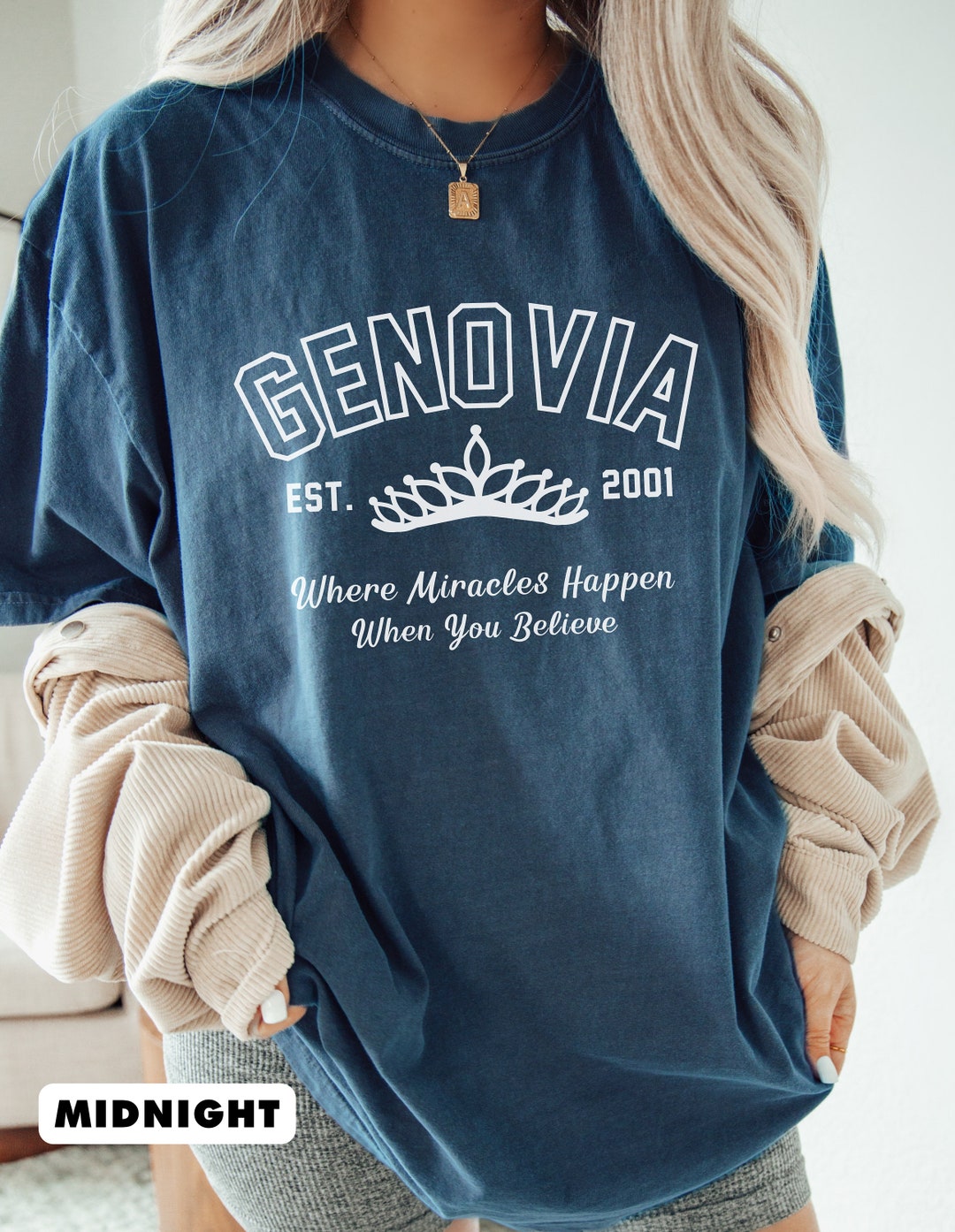 Genovia Princess Diaries Comfort Colors Oversized Shirt, Princess ...