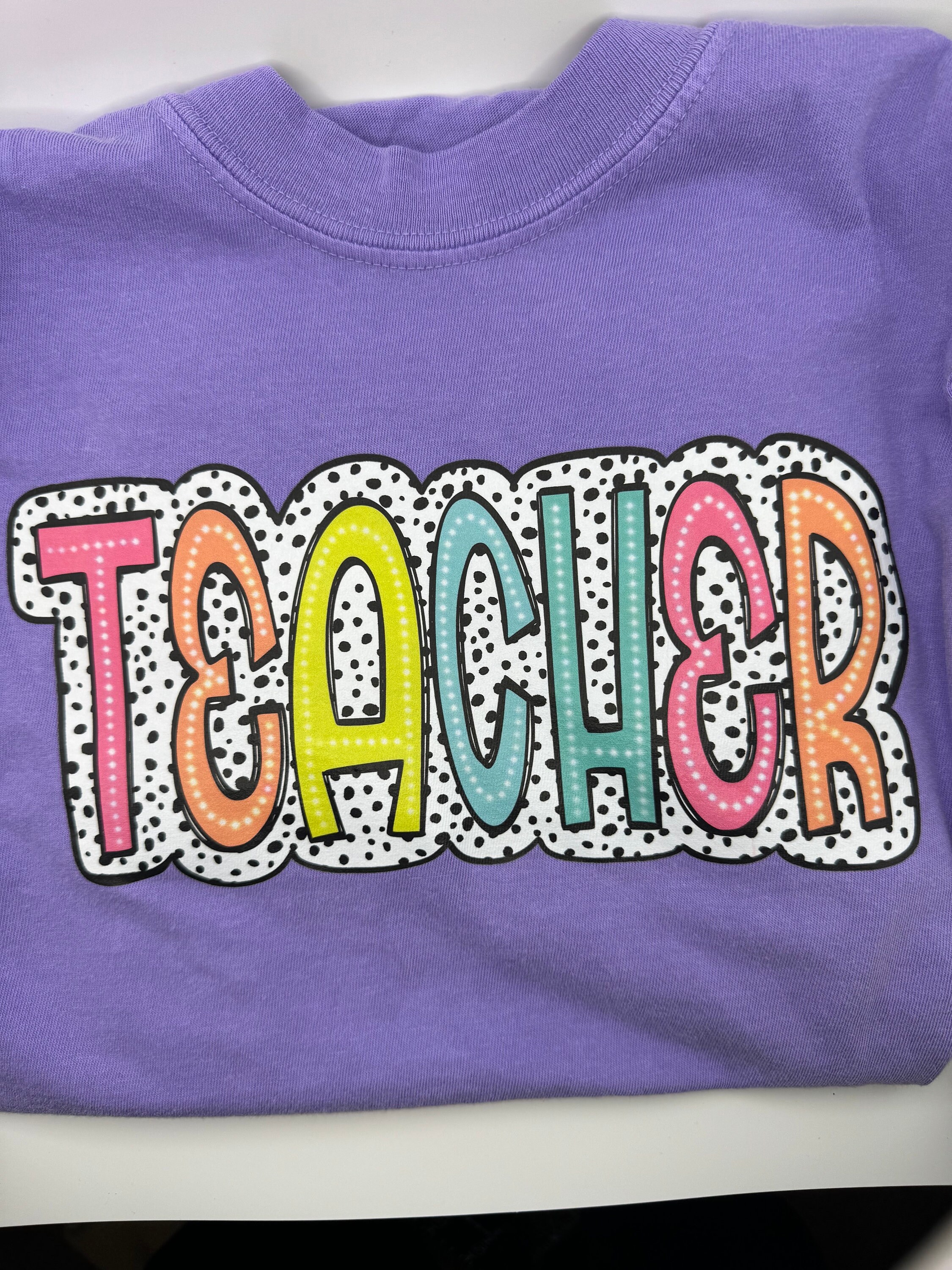 Teacher Dalmatian Polka Dot T-shirt - Etsy