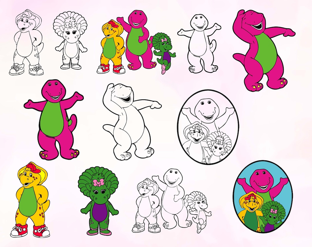 BARNEY Svg,png,dxf,barney Bundle Svg,png,dxf,cricut Cut File, Instant ...