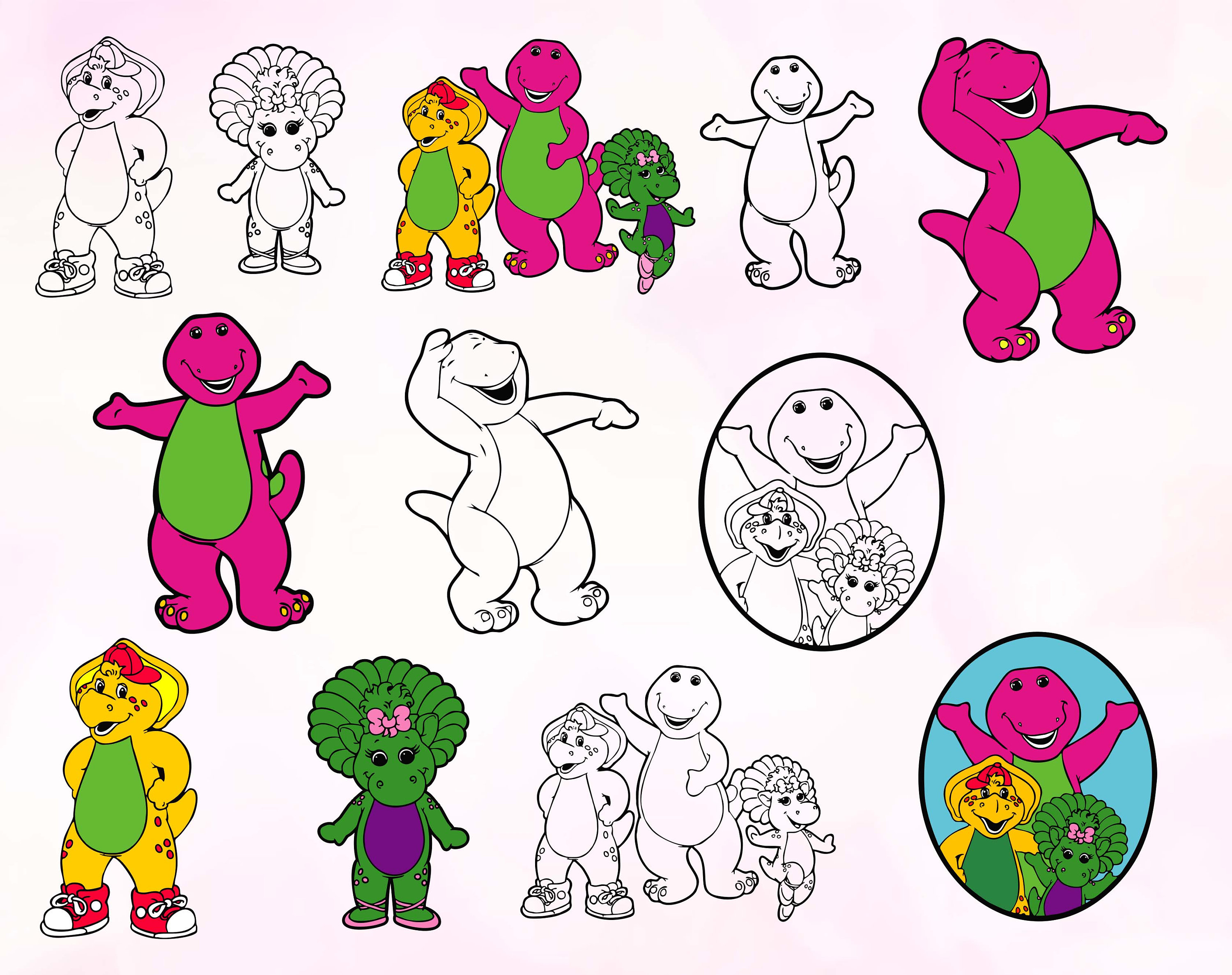 BARNEY Svg,png,dxf,barney Bundle Svg,png,dxf,cricut Cut File, Instant ...