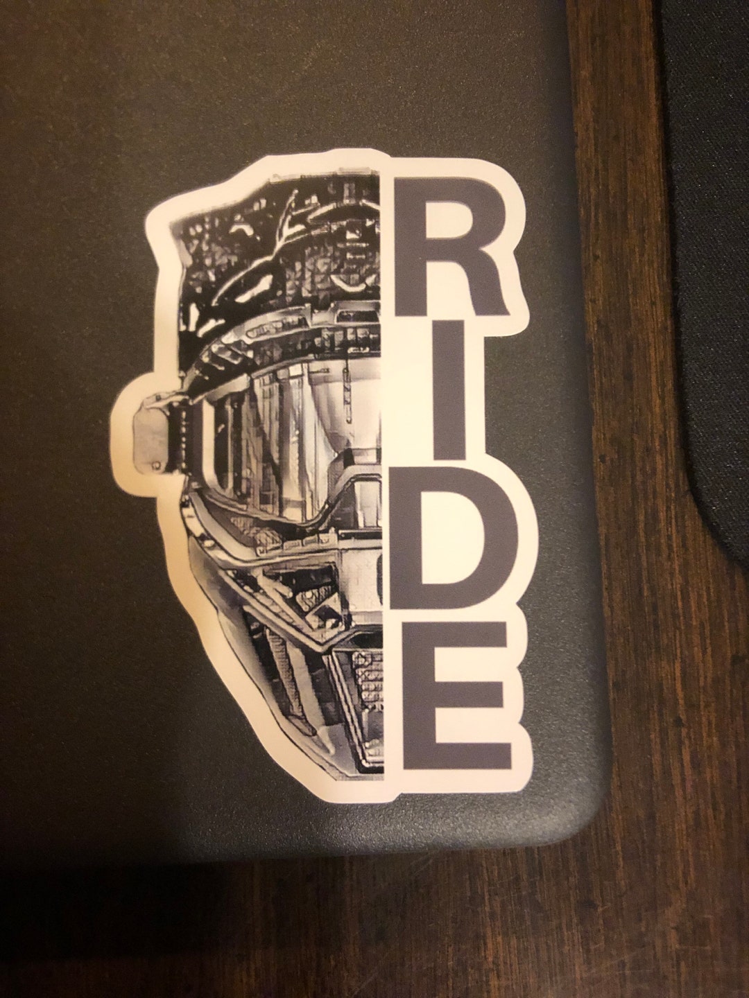 Split Helmet Ride Sticker, Black and White, Snowmobile Sticker - Etsy