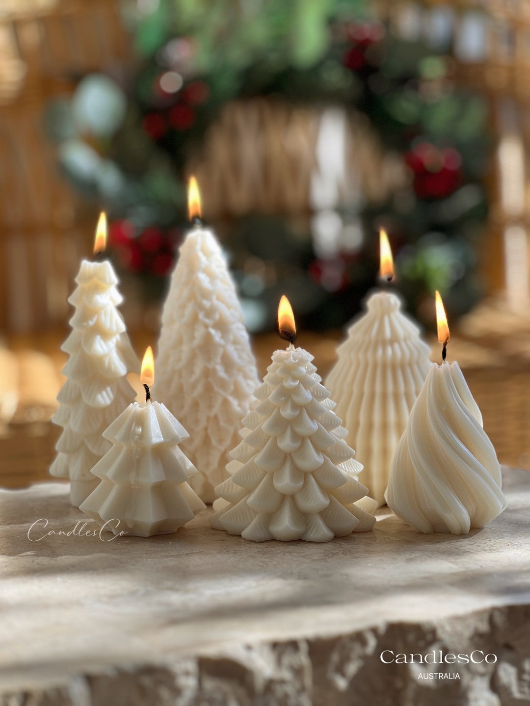 Christmas Tree Candles | Handmade Candles | Decor Trees | Ornaments ...