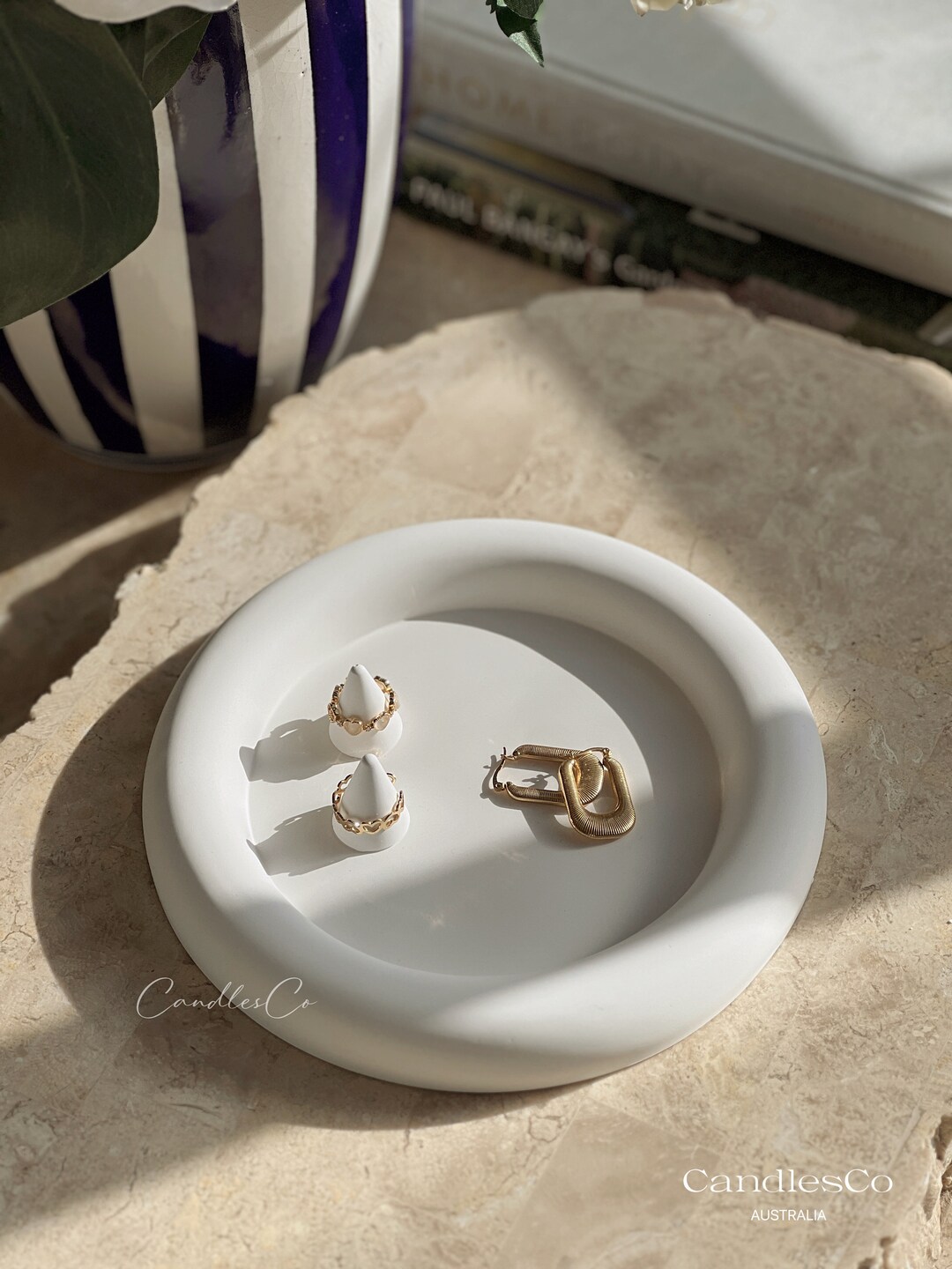 Handmade Round Chunky Trinket Tray| Handmade Jewellery Dish| Home Decor ...