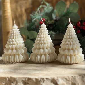 Large Christmas Tree Candle Handmade Candles Decor Trees Ornaments Soy ...