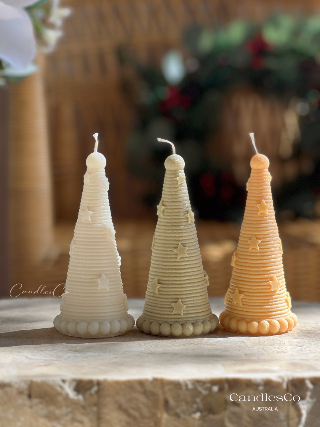 Christmas Star Tree Candle | Handmade Candles | Decor Trees | Ornaments ...