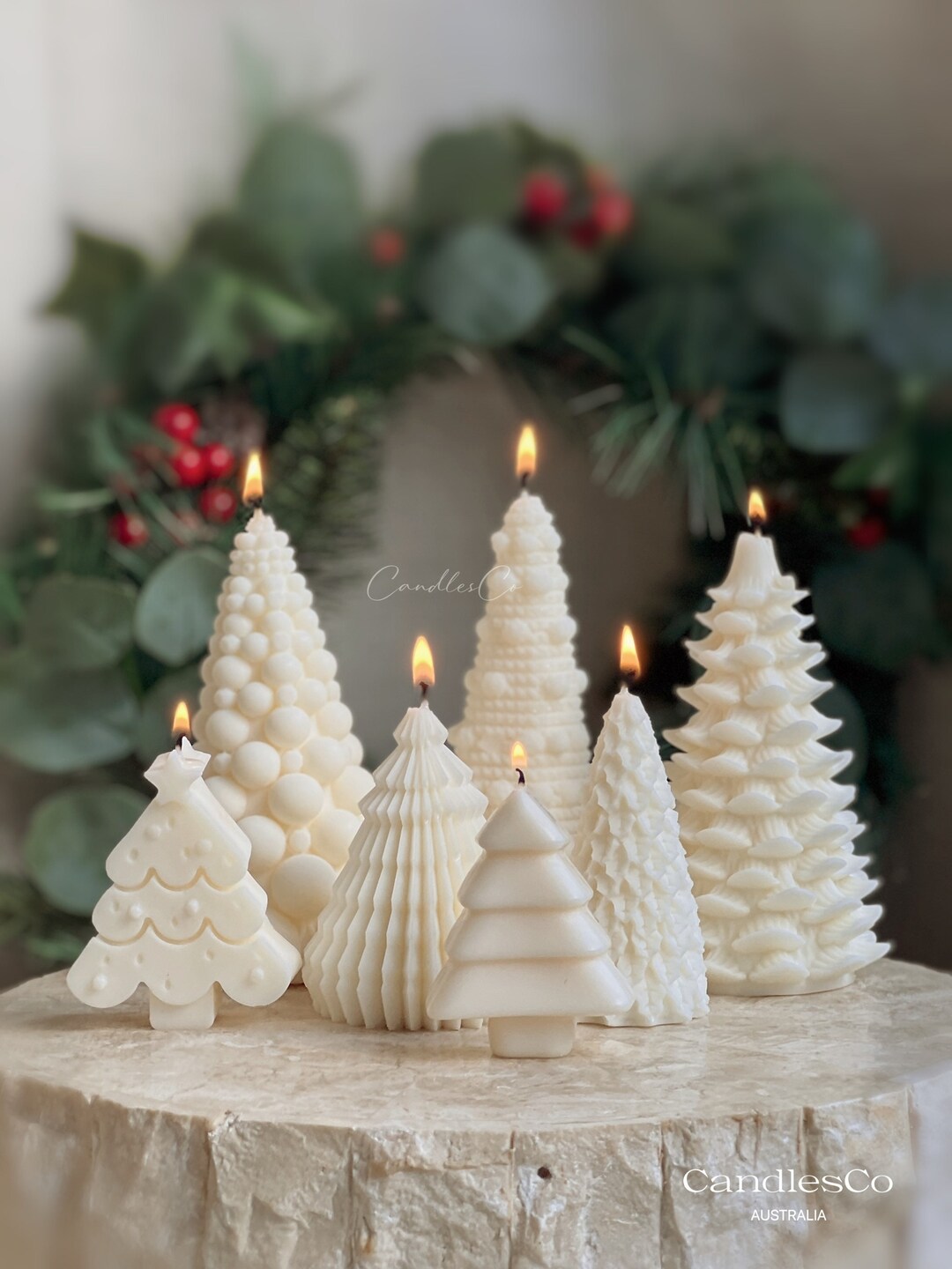 Christmas Tree Candles | Handmade Candles | Decor Trees | Ornaments ...