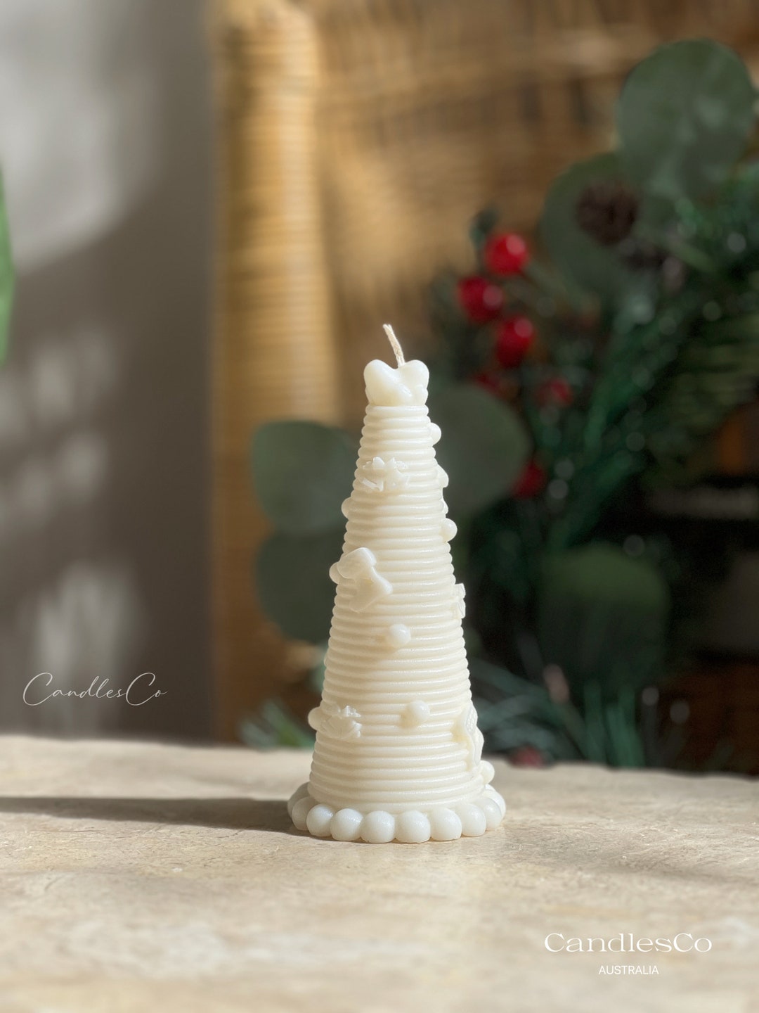 Christmas Tree Candle Handmade Candles Decor Trees Ornaments Soy Wax ...