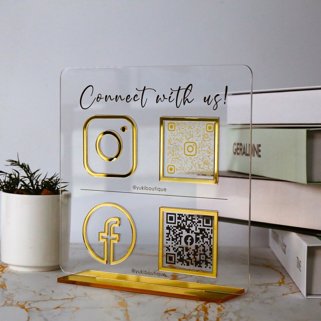 Scannable QR Code Signs Social Media Signs Payment Signs Business Signs ...