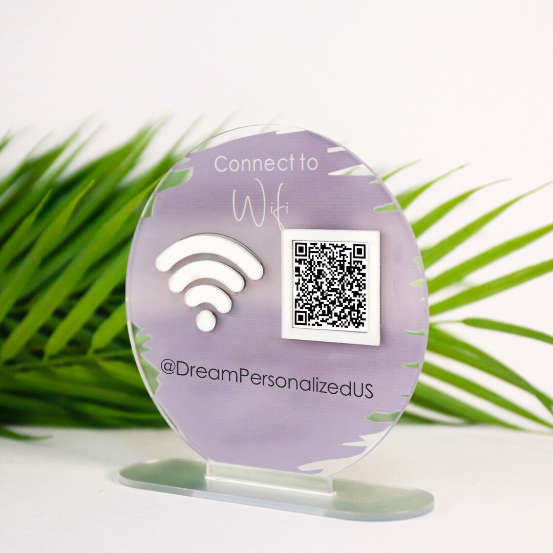 Wifi QR Code Sign Table Sign Etsy