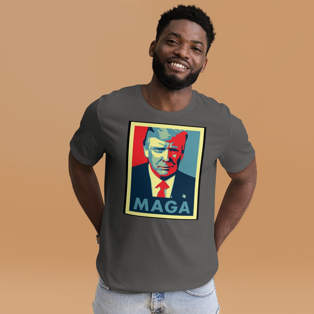 MAGA 2024 Trump Presidential Election Retro Art Deco Gender Neutral T ...