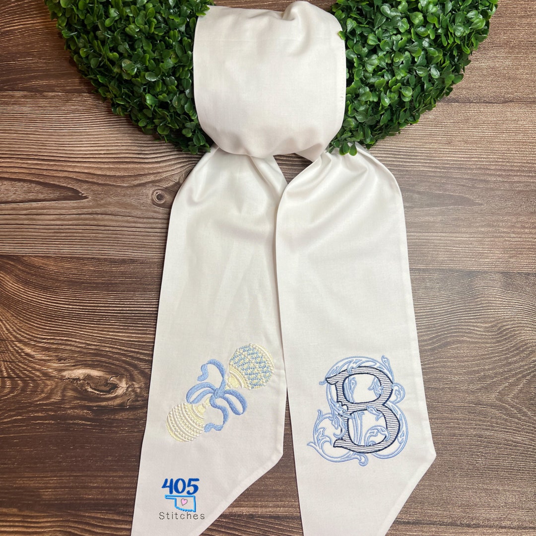 Embroidered Baby Wreath Sash, Baby Shower Decorations, New Baby ...