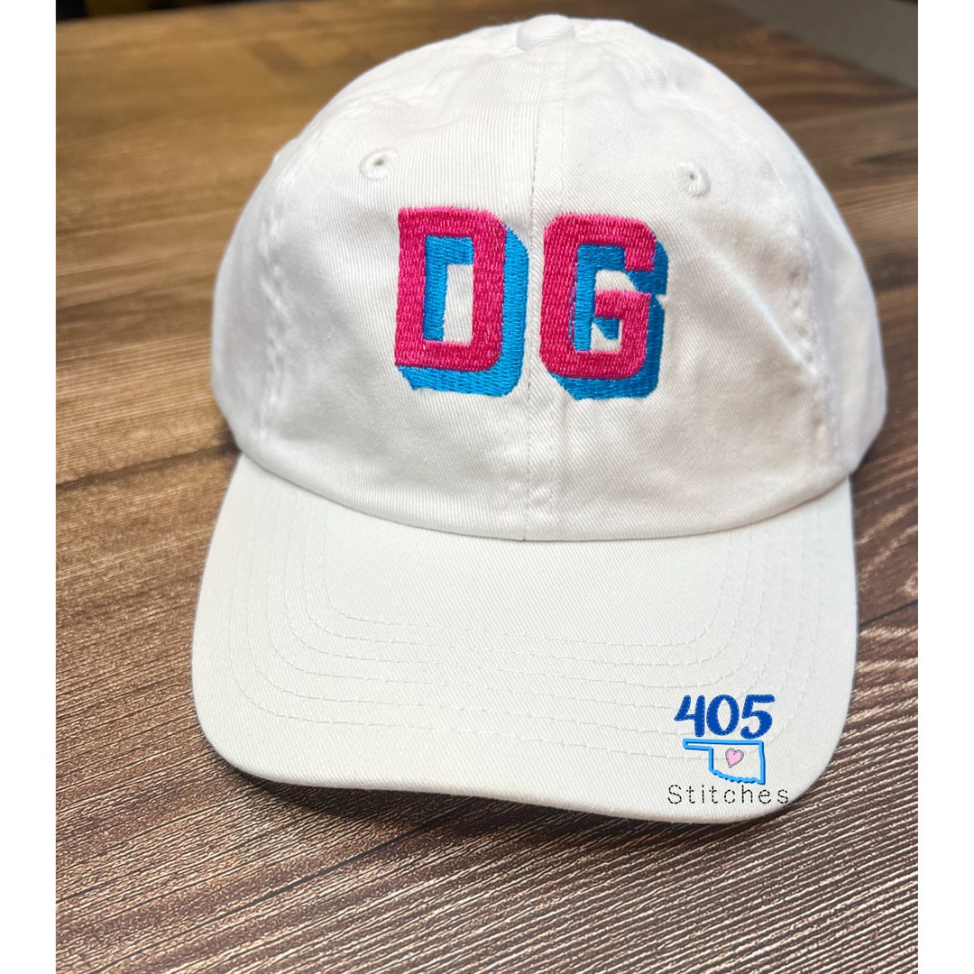 Kids Modern Shadow Initial Monogram Baseball Cap, Youth Initial ...